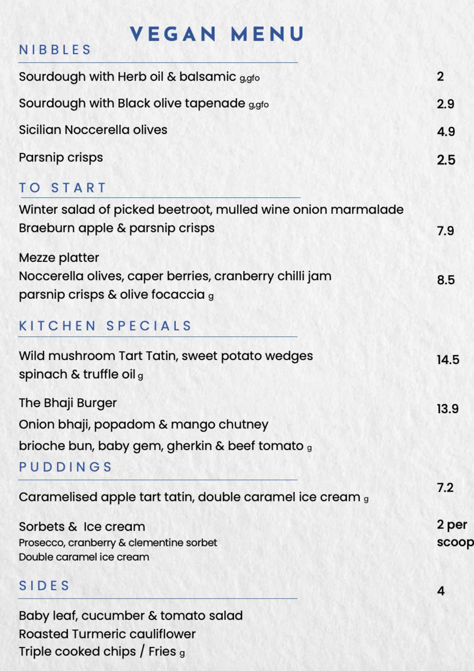 Our Menus - 81 Beach Street